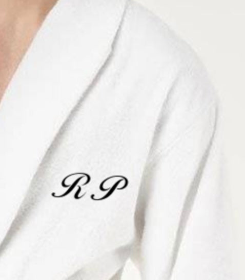 R P LUXURY ROBE SHAWL COLLAR / COTTON TERRY / MEN / WOMEN / WHITE / SM ...