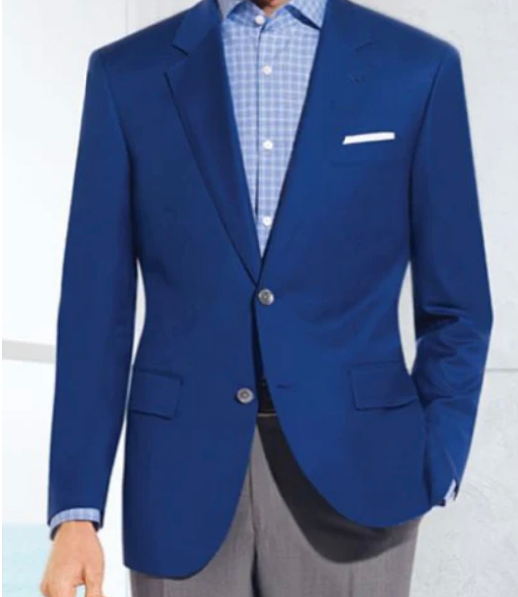 R P SPORTS JACKET / BLAZER SOLID FRENCH BLUE / WOOL / SLIM FIT – RICK ...