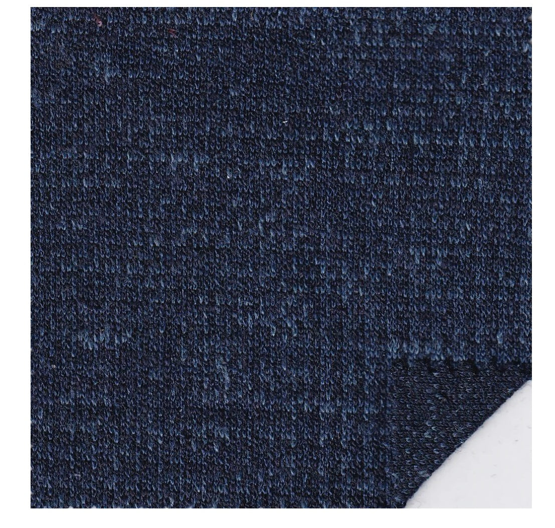 R P SOFT JACKET / LORO PIANA / BLUE KNIT / WOOL SILK LINEN / 38 TO 48 ...