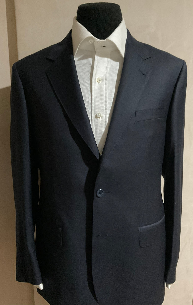 R P SPORTS JACKET / BLAZER SOLID NAVY BLUE / WOOL / CLASSIC FIT – RICK ...